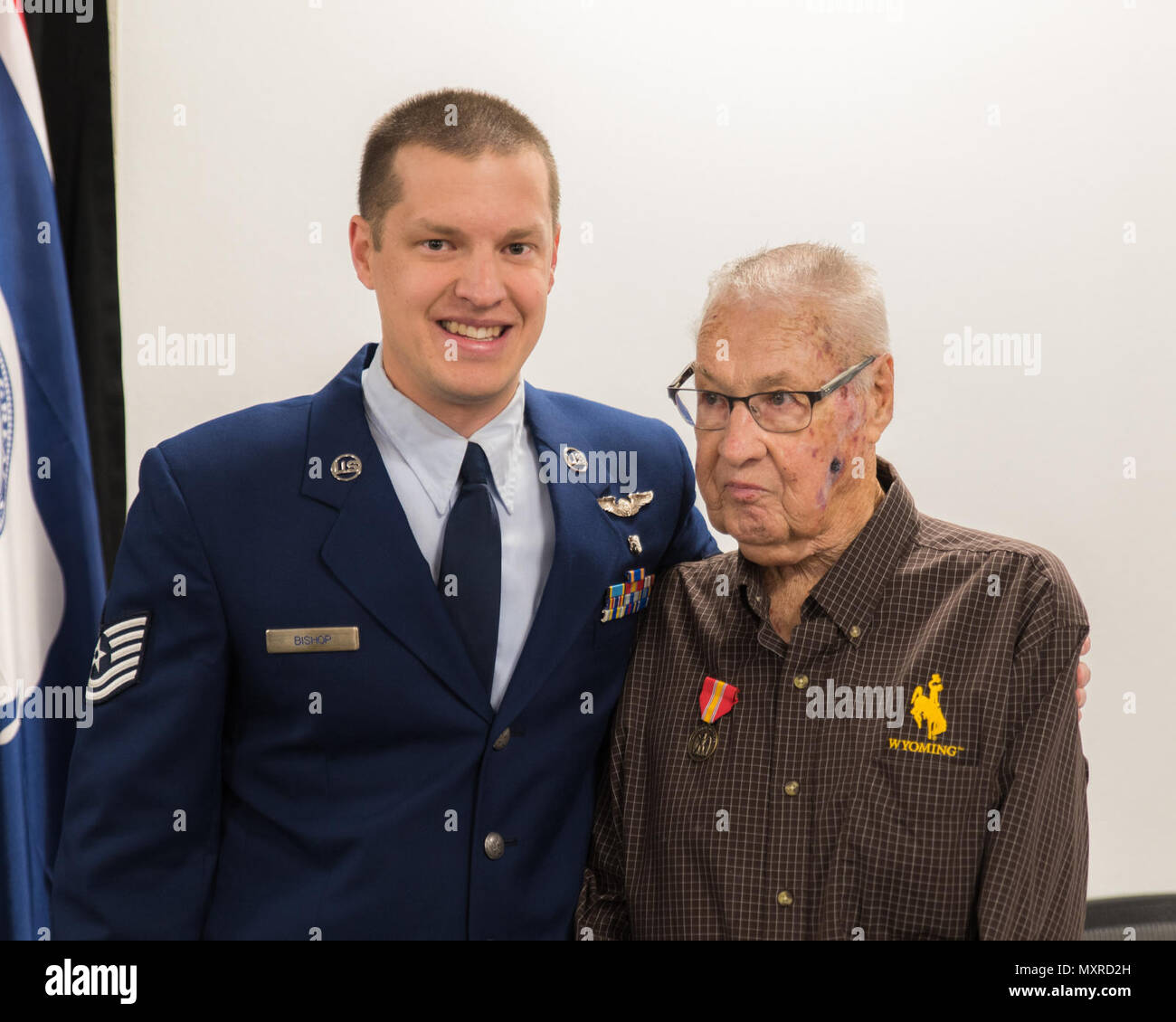 U.S. Air Force Tech. Sgt. Bryce Bishop and his grandfather, Kenneth ...