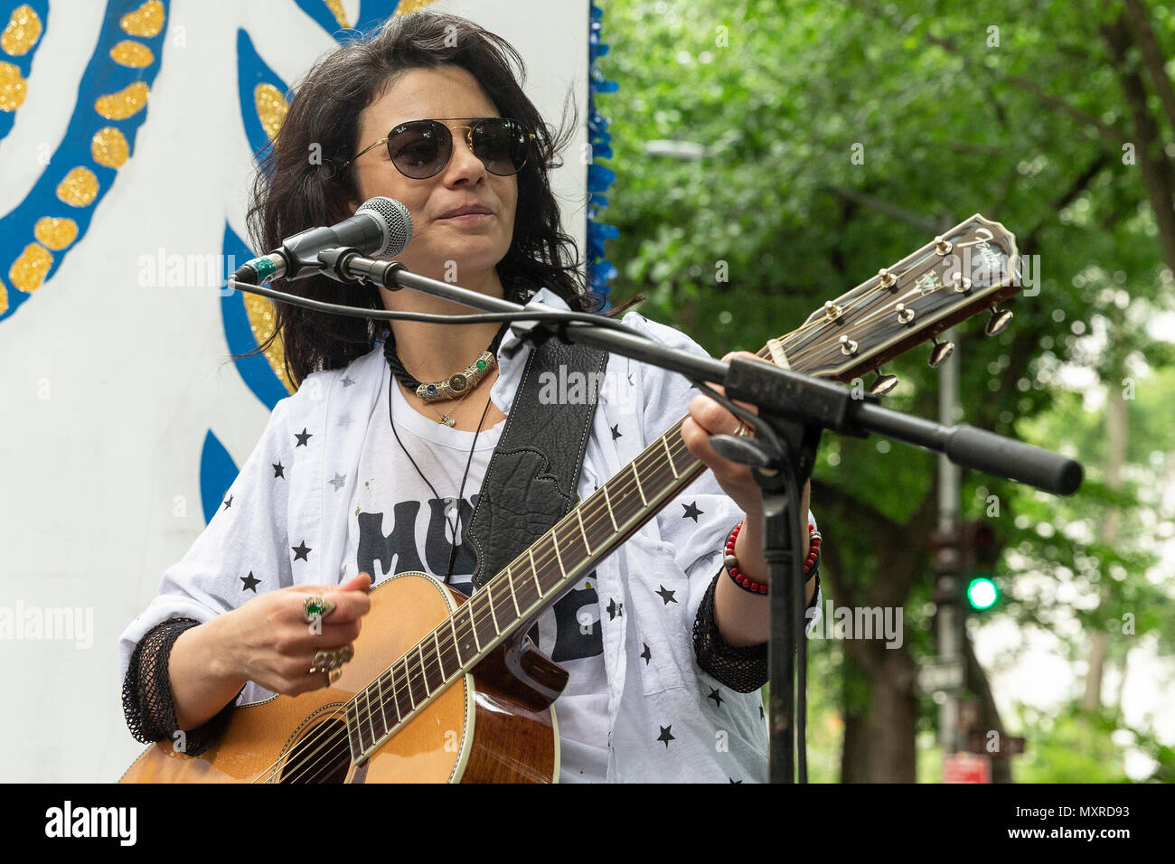 New York, United States. 03rd June, 2018. Ninet Tayeb performs at ...