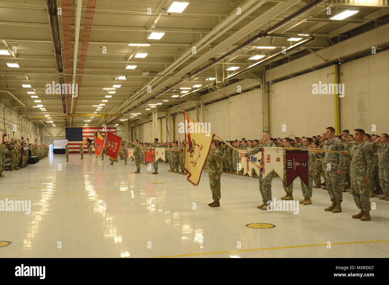 The 81st Stryker Brigade Combat Team conducts a re-patching ceremony at ...
