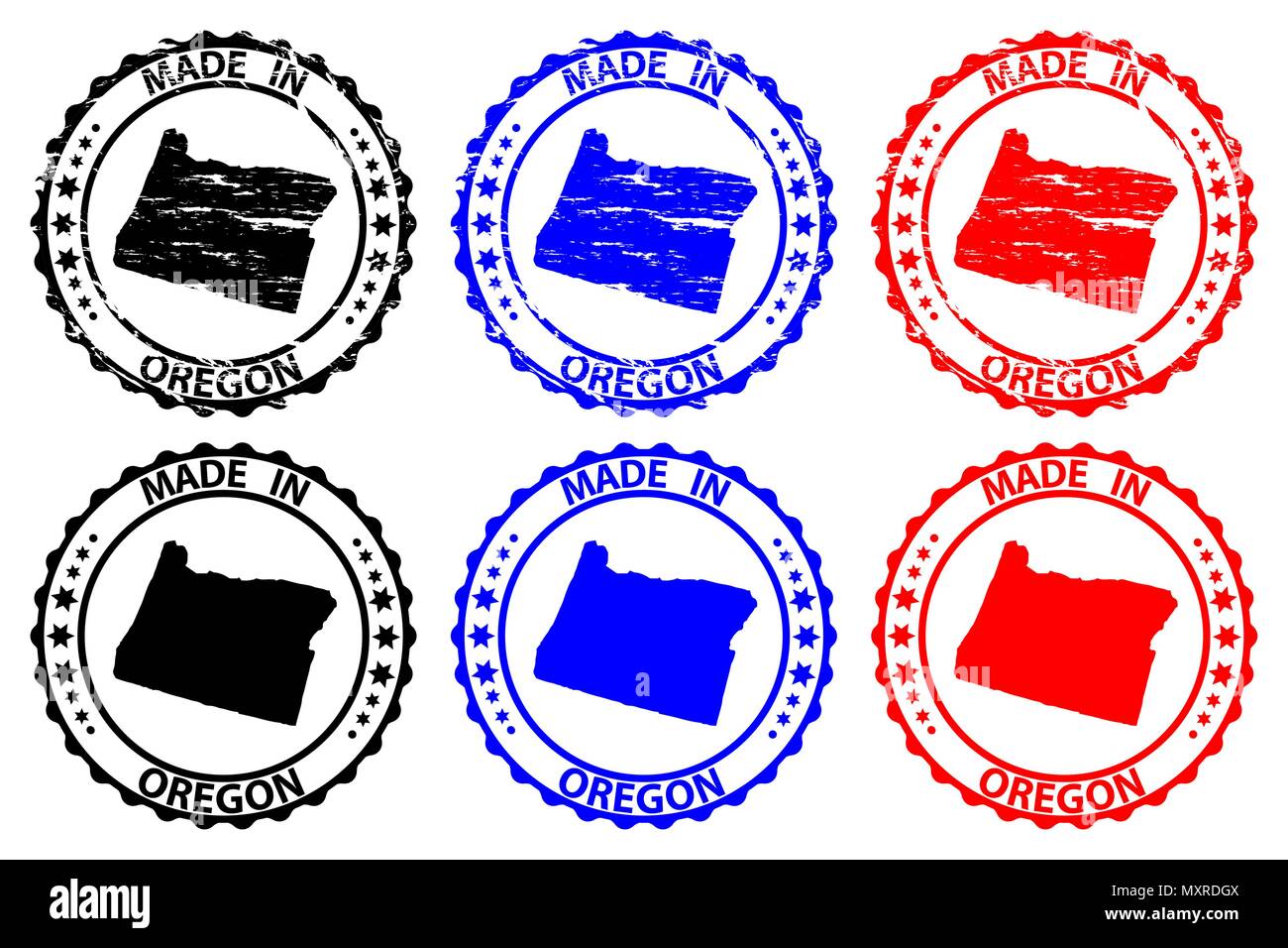 Made in Oregon - rubber stamp - vector, Oregon (United States of ...