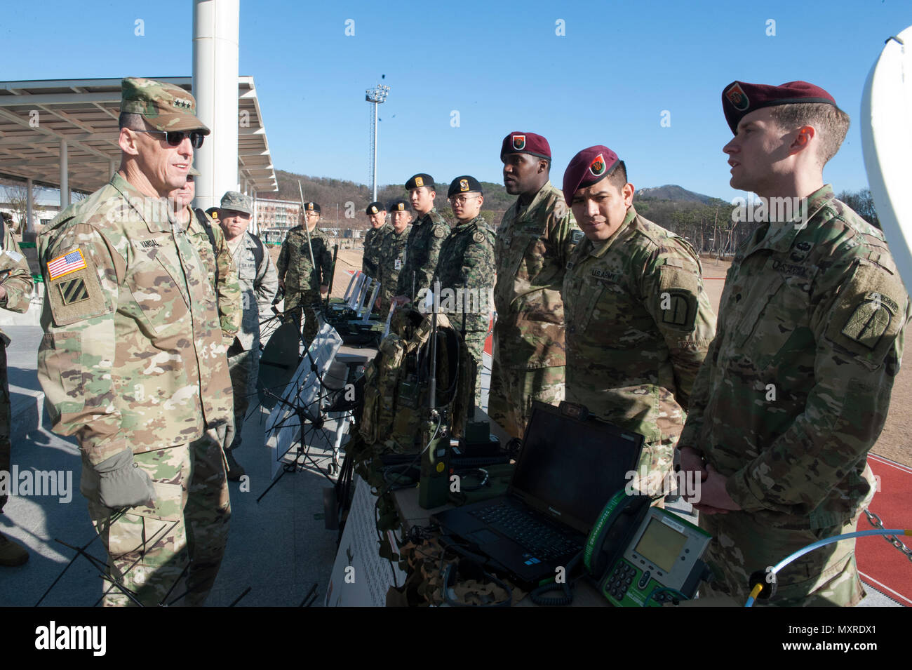 U.S. Army Spc. Bryan McGuigan, a Tactical Satellite Operator assigned ...