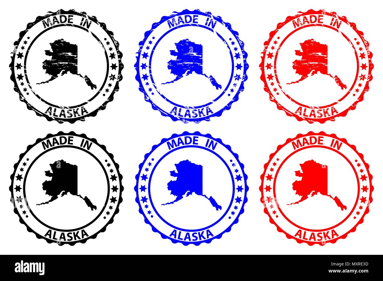 Made in Alaska - rubber stamp - vector, Alaska (United States of ...
