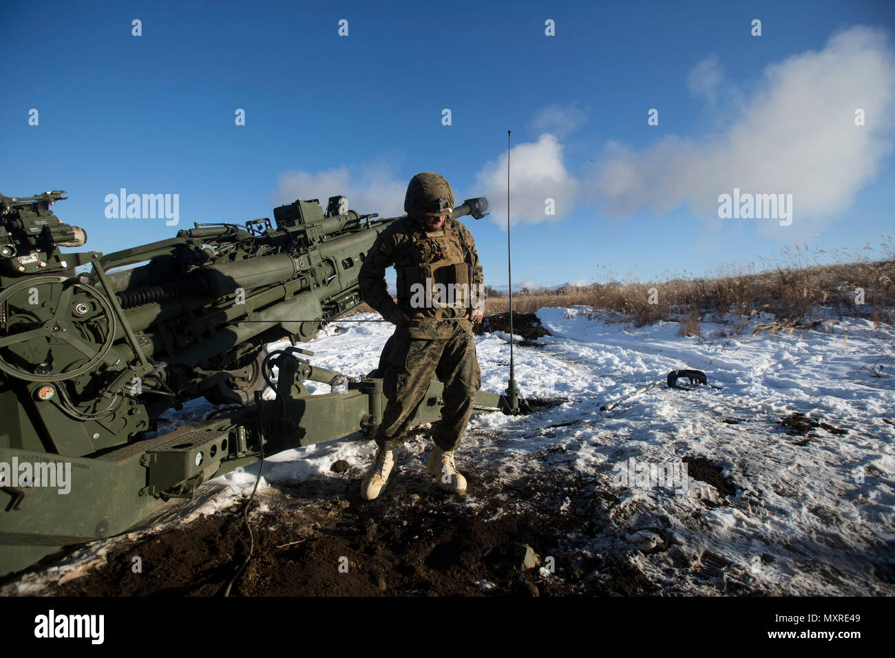U.S. Marine Corps Pfc. Colton Wise, Gun 3, Guns Platoon, Mike Battery ...