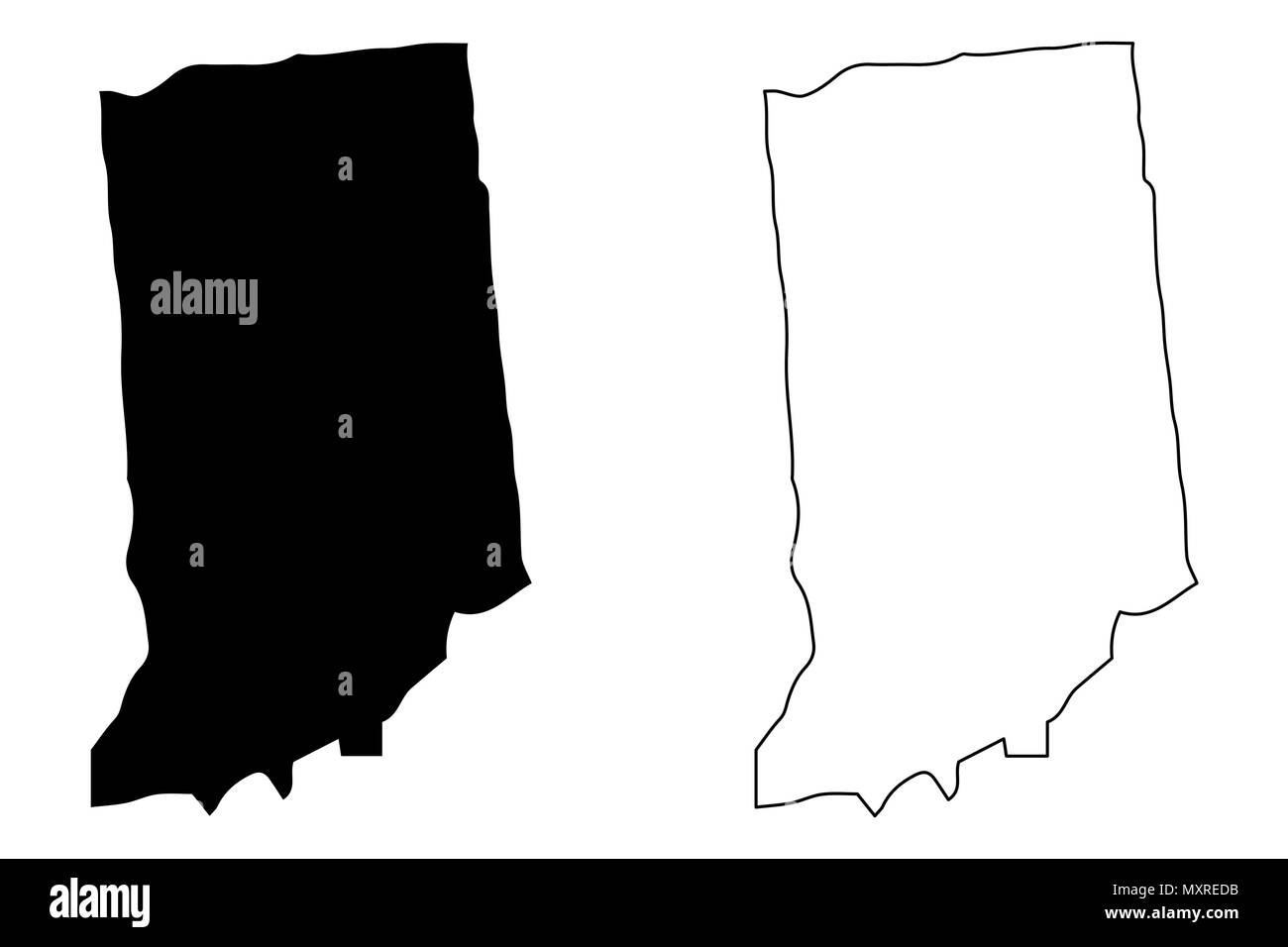 Indiana map vector illustration, scribble sketch Indiana map Stock ...