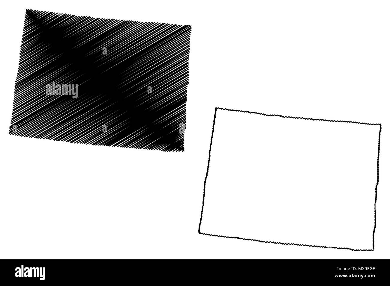 Colorado map vector illustration, scribble sketch Colorado map Stock ...
