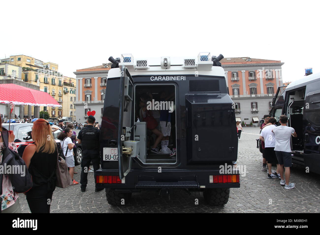 Naples, Italy. 04th June, 2018. Piazza del Plebiscito the weapon of the ...