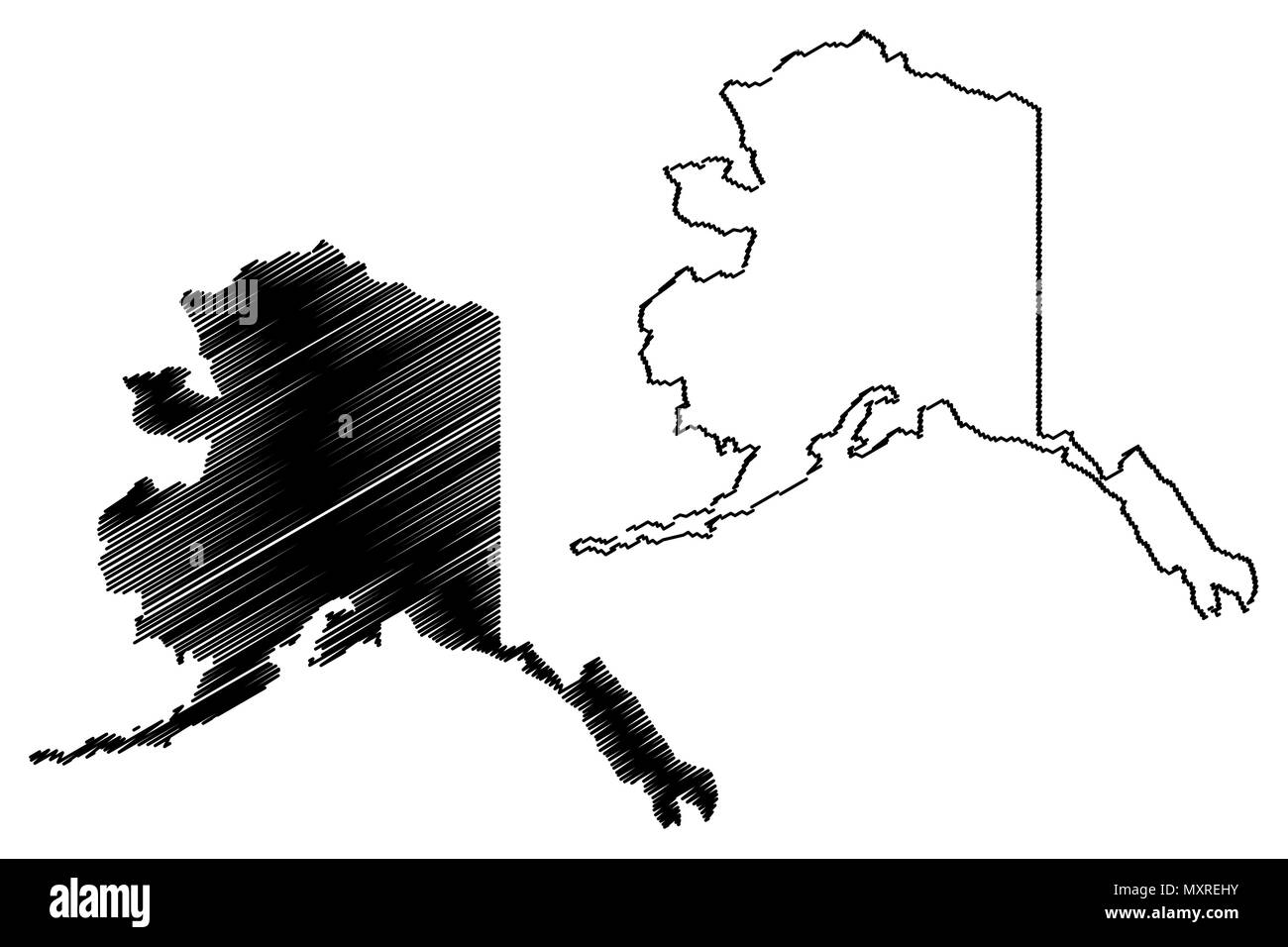 Alaska map vector illustration, scribble sketch Alaska map Stock Vector ... Alaska map vector illustration, scribble sketch Alaska map Stock Vector ...