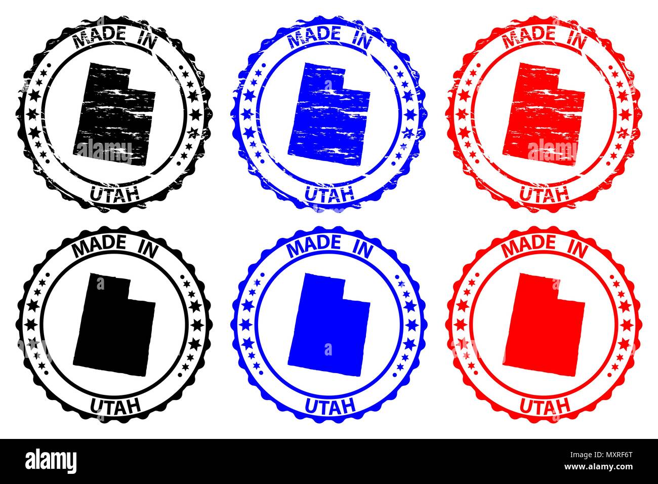 Made in Utah - rubber stamp - vector, Utah (United States of America ...