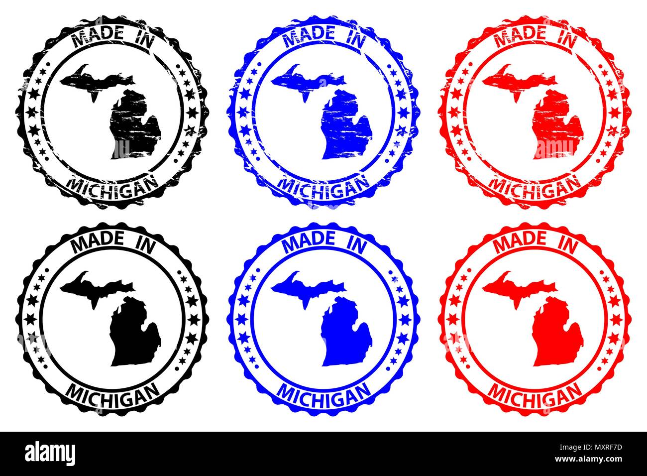 Made in Michigan - rubber stamp - vector, Michigan (United States of ...