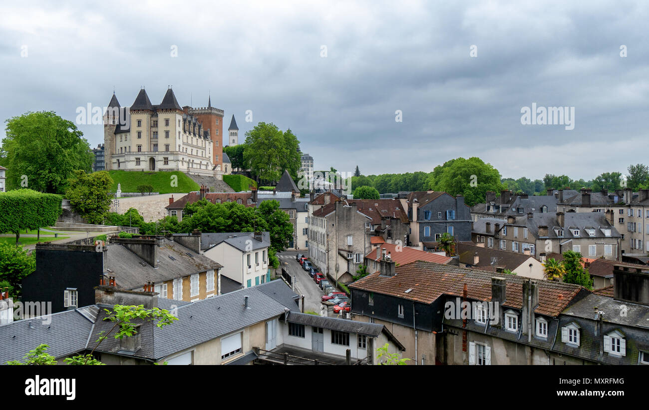a view of castle of Pau city in France Stock Photo - Alamy