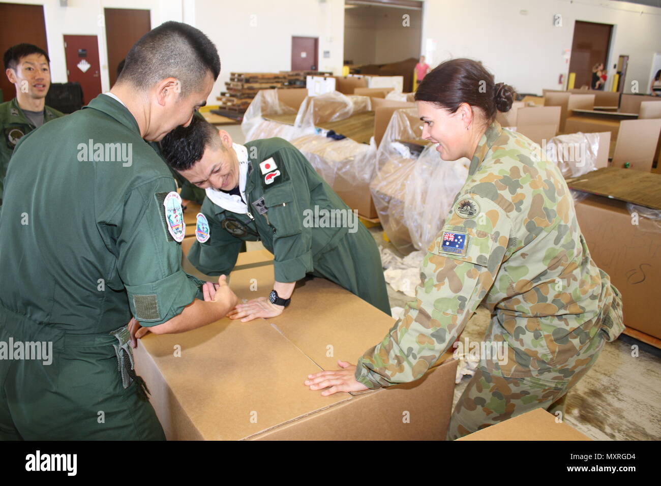 Private Ashleigh Shannon, right, an air dispatcher from the Australian ...
