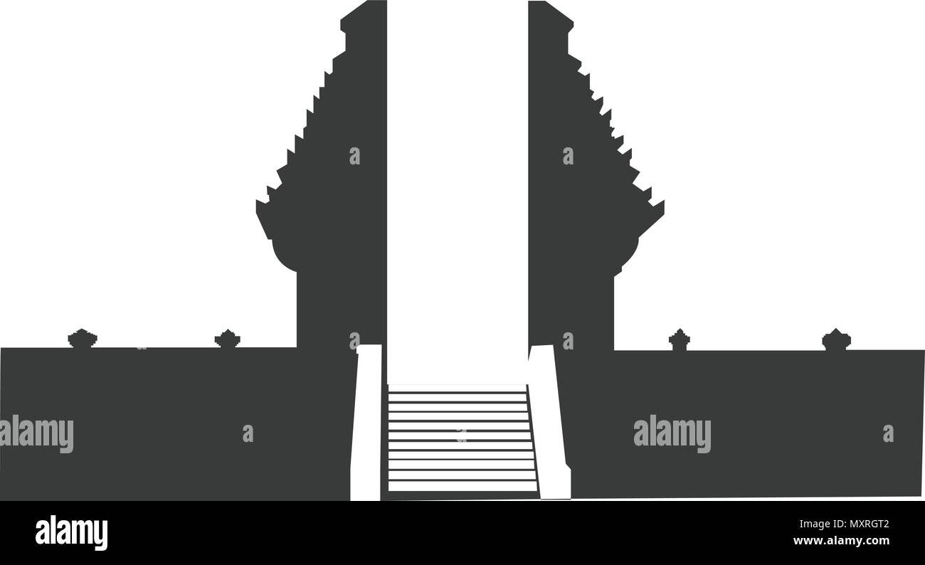 Traditional balinese architecture, temple gate Stock Vector Image & Art ...