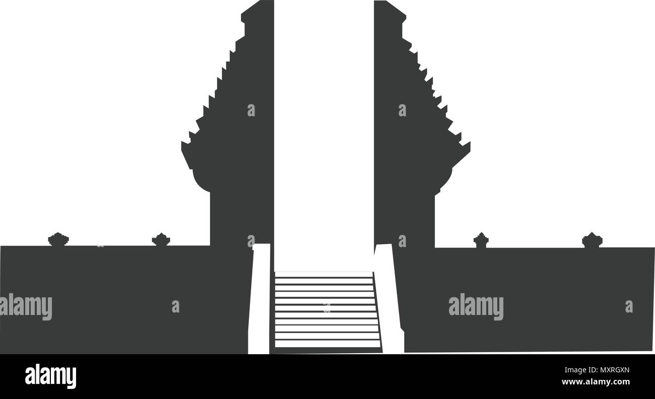 Traditional balinese architecture, temple gate Stock Vector Image & Art ...