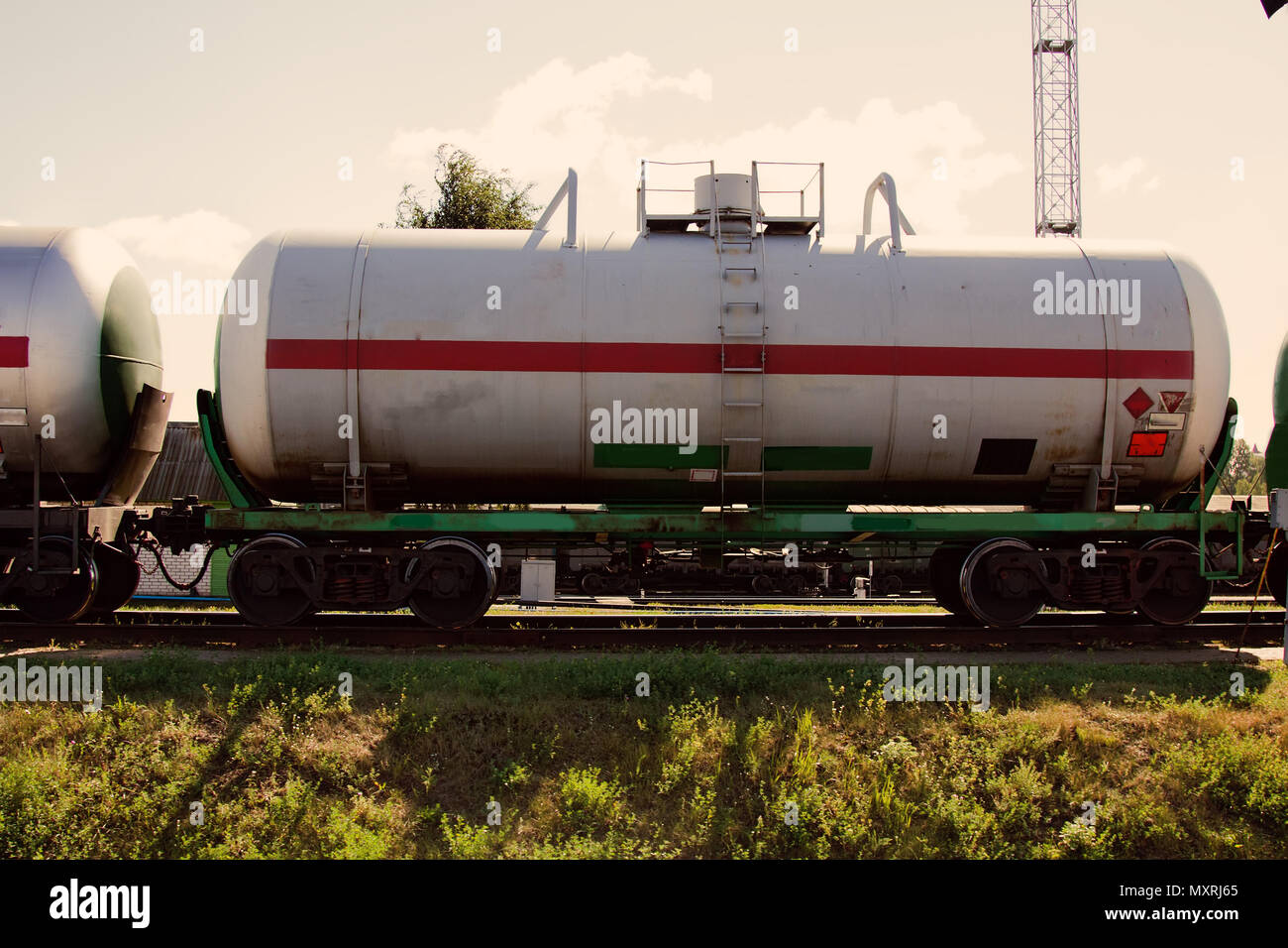 railway tank for transportation fuel, tank wagon, railroad tank car ...