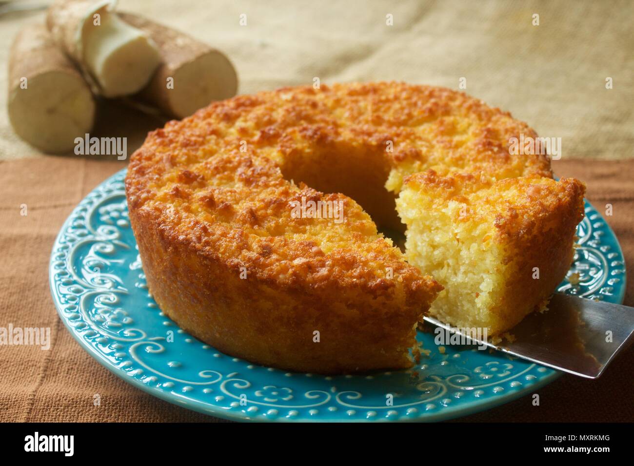 DELICIOUS MANIOC CAKE Stock Photo - Alamy