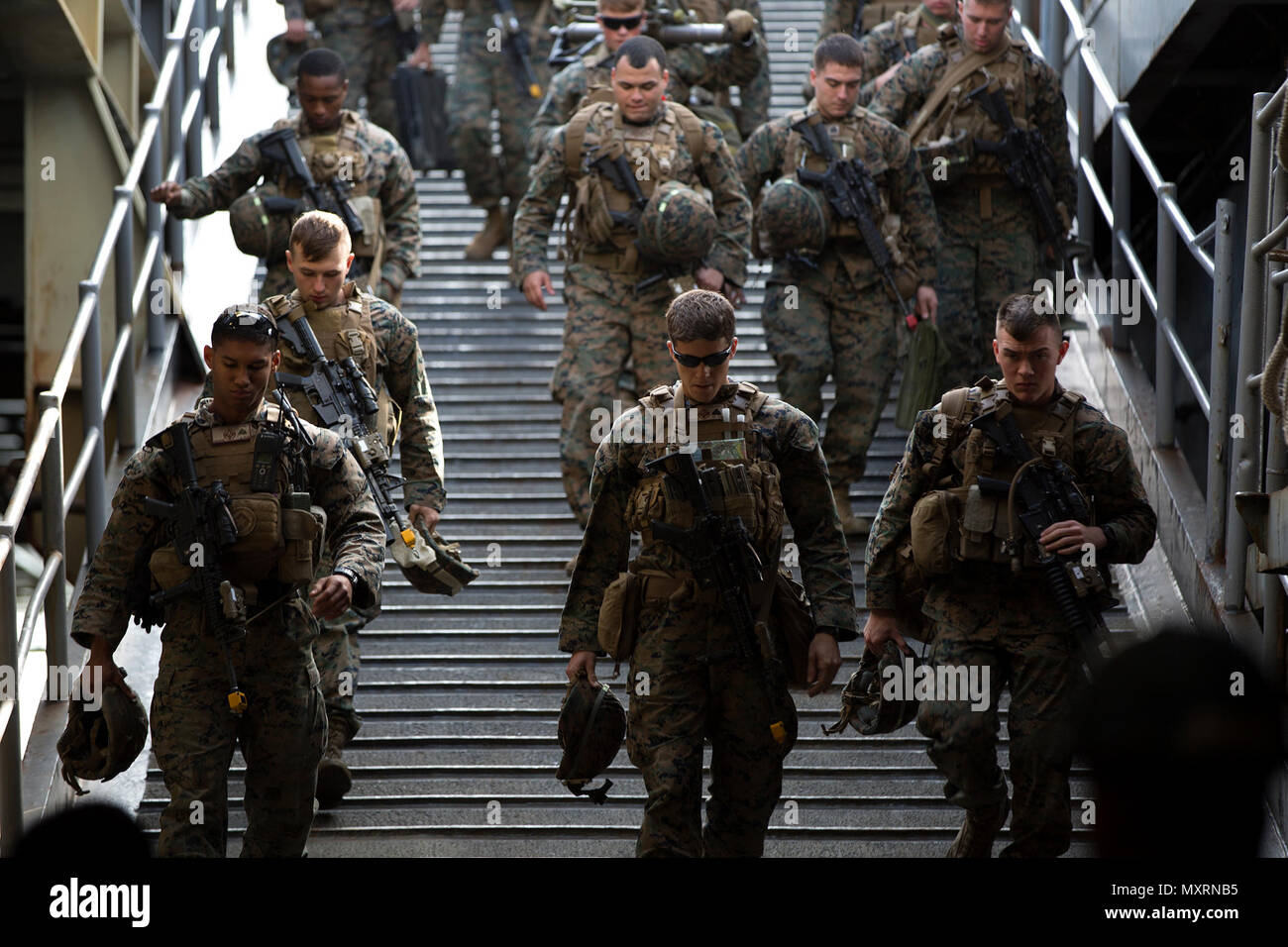 Marines with Kilo Co., 3rd Battalion, 6th Marine Regiment make their ...