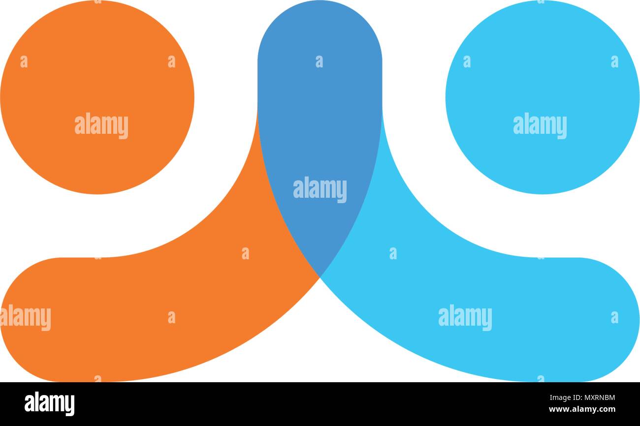 Human logo, mutual aid icon, people together abstract logotype. People ...