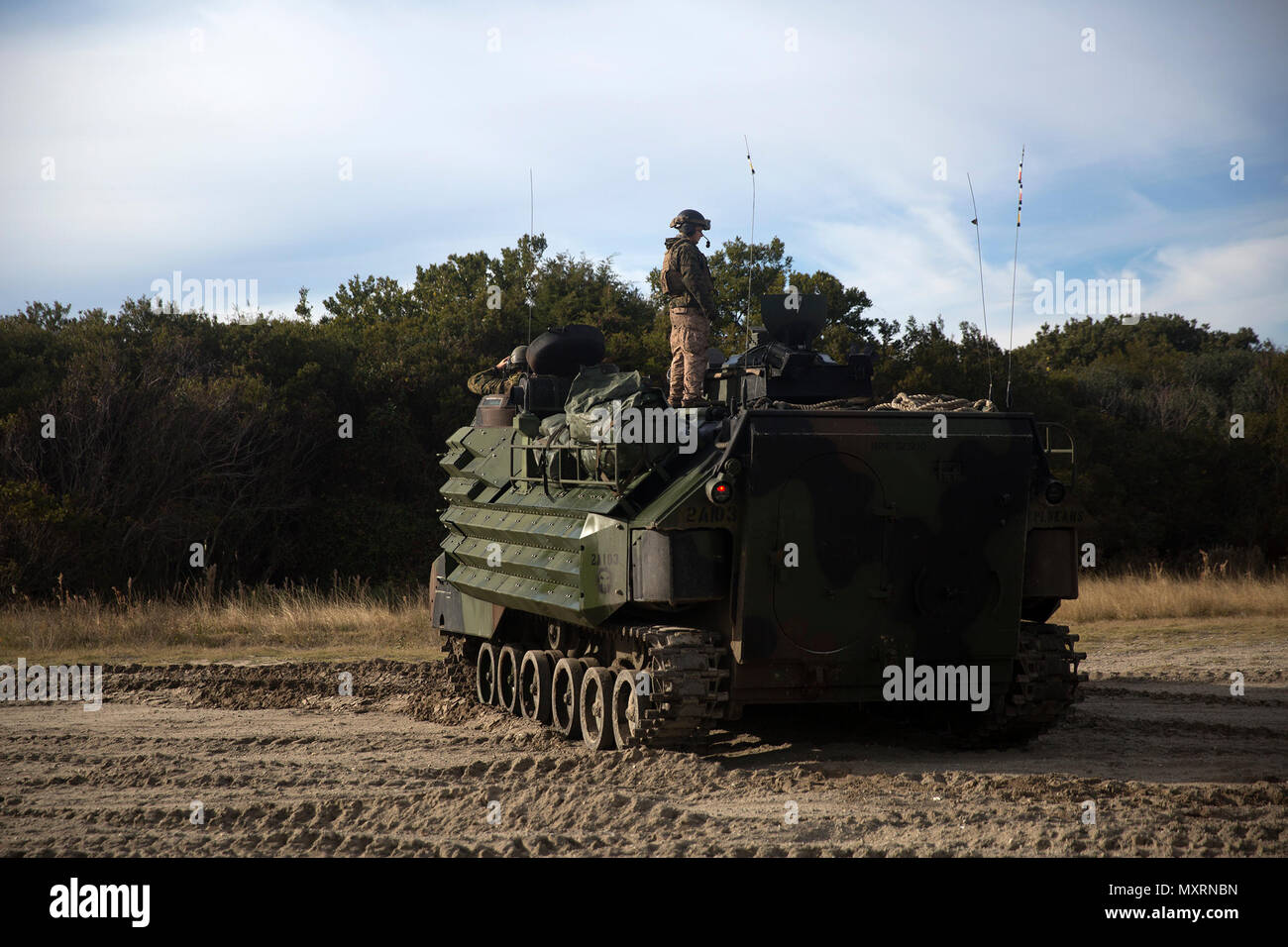 Marines with 2nd Assault Amphibian Battalion provide security in an ...