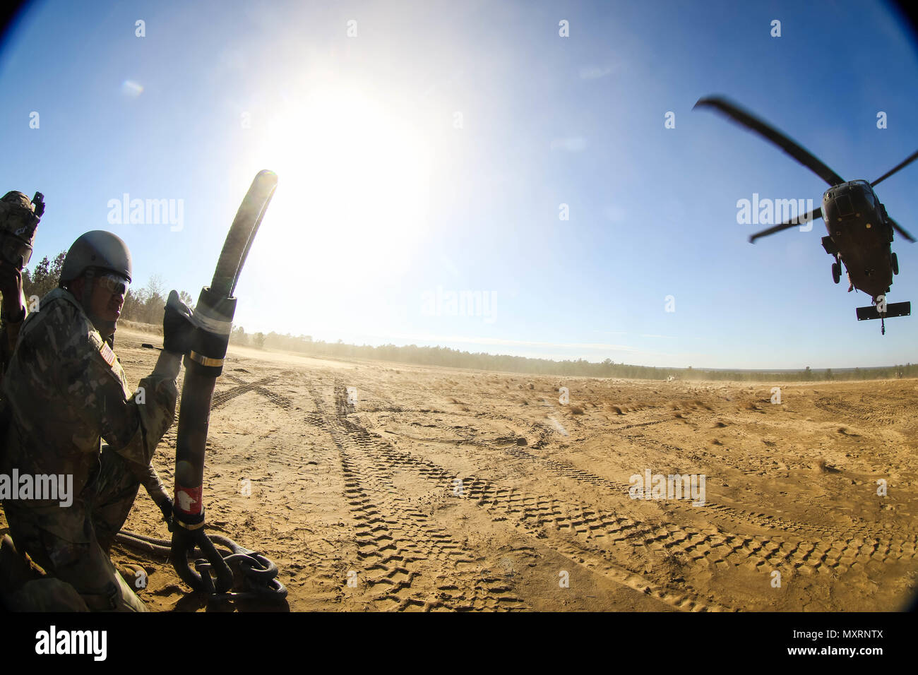 An UH-60 Black Hawk helicopter assigned to 82nd Combat Aviation, 82nd ...
