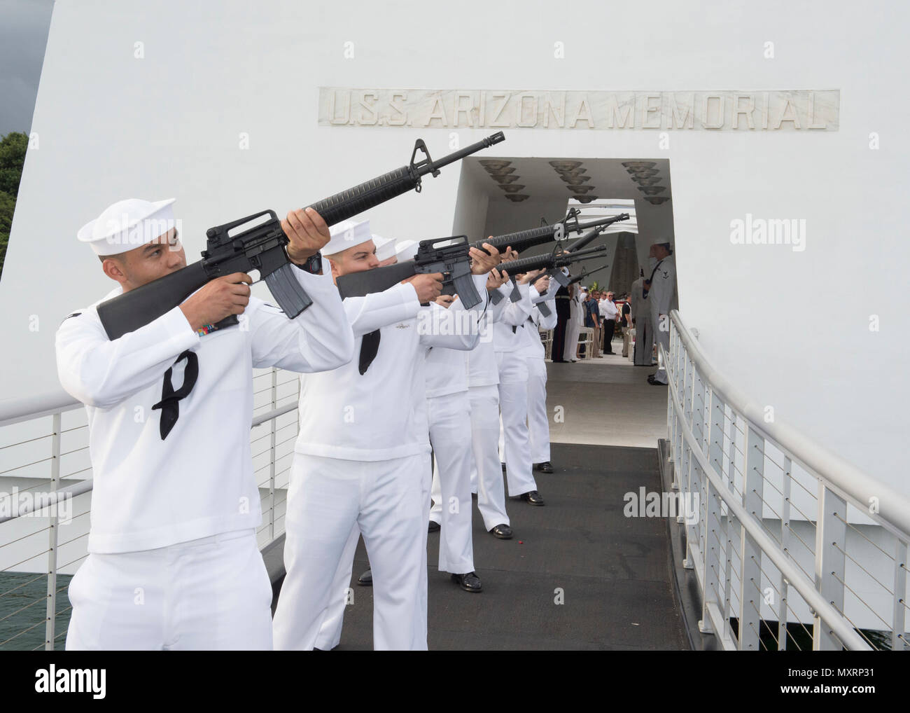 161207-N-ZK021-092 PEARL HARBOR (Dec. 7, 2016) Sailors assigned to Navy ...