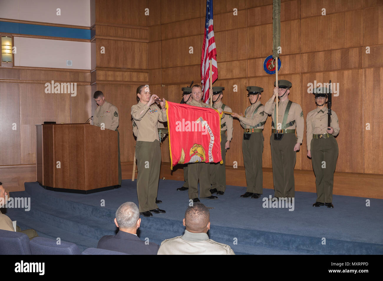 U.S. Marine Corps Col. Wendy Goyette, commanding officer, Marine Corps ...