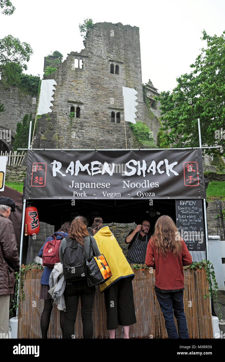 Ramen Shack street market food stall customers buying food duing the ...