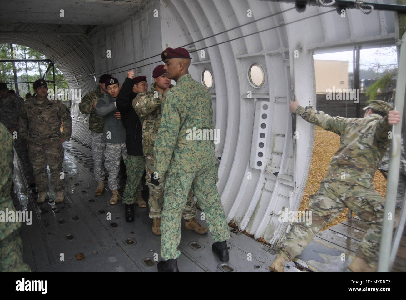 Paratroopers participate in jump master training, prior to Operation ...