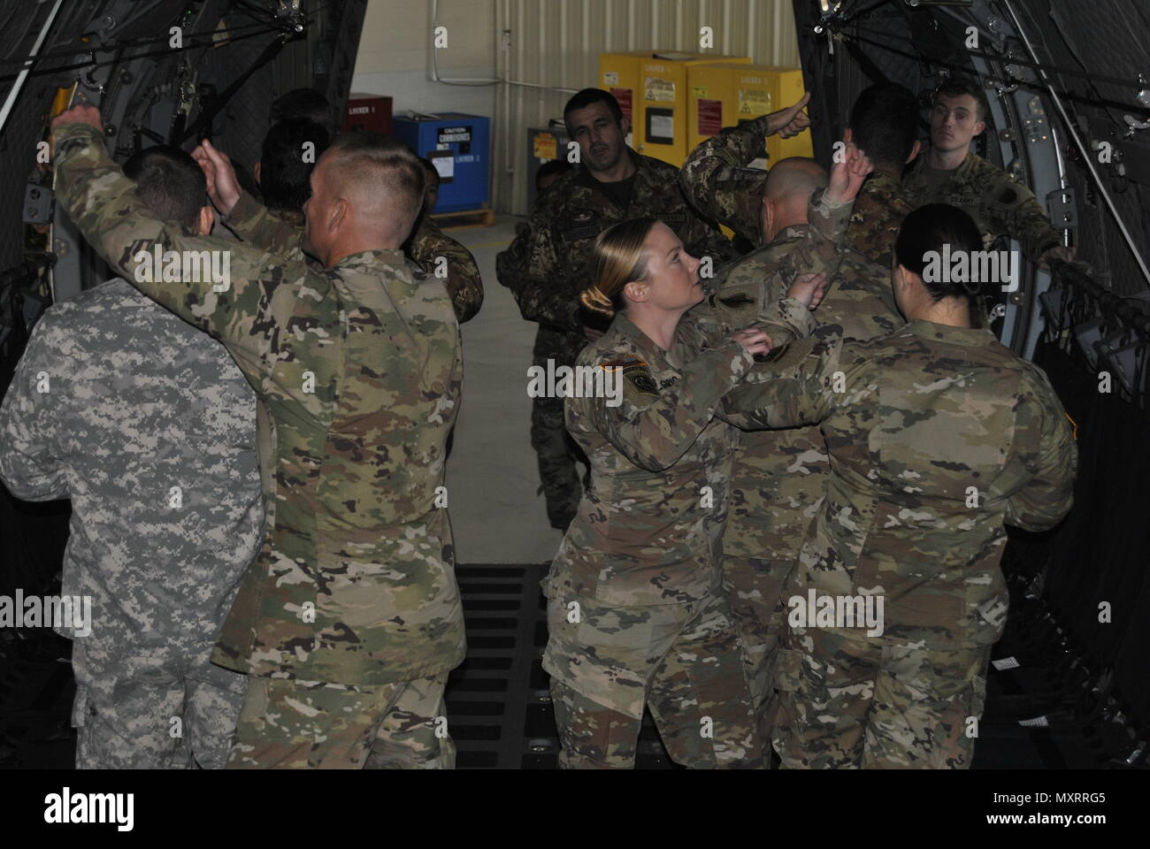 Paratroopers participate in jump master training, prior to Operation ...