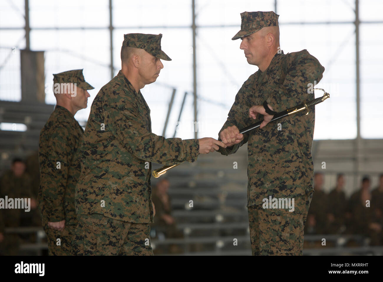 U.S. Marine Corps Brig. Gen. Matthew G. Glavy, left, 2nd Marine ...
