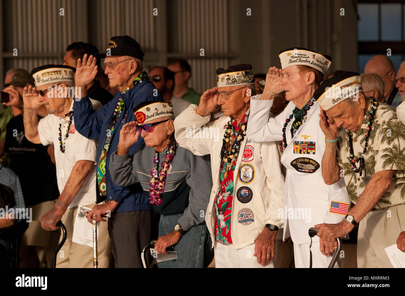 WHEELER ARMY AIRFIELD - World War II veterans render salutes during the ...