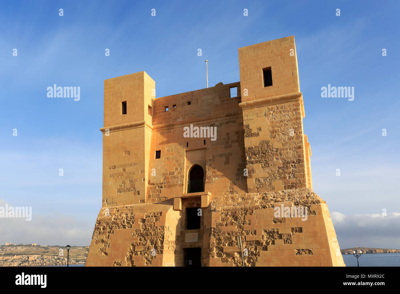 The Wignacourt Tower, or Saint Paul's Bay Tower, a bastioned watchtower ...