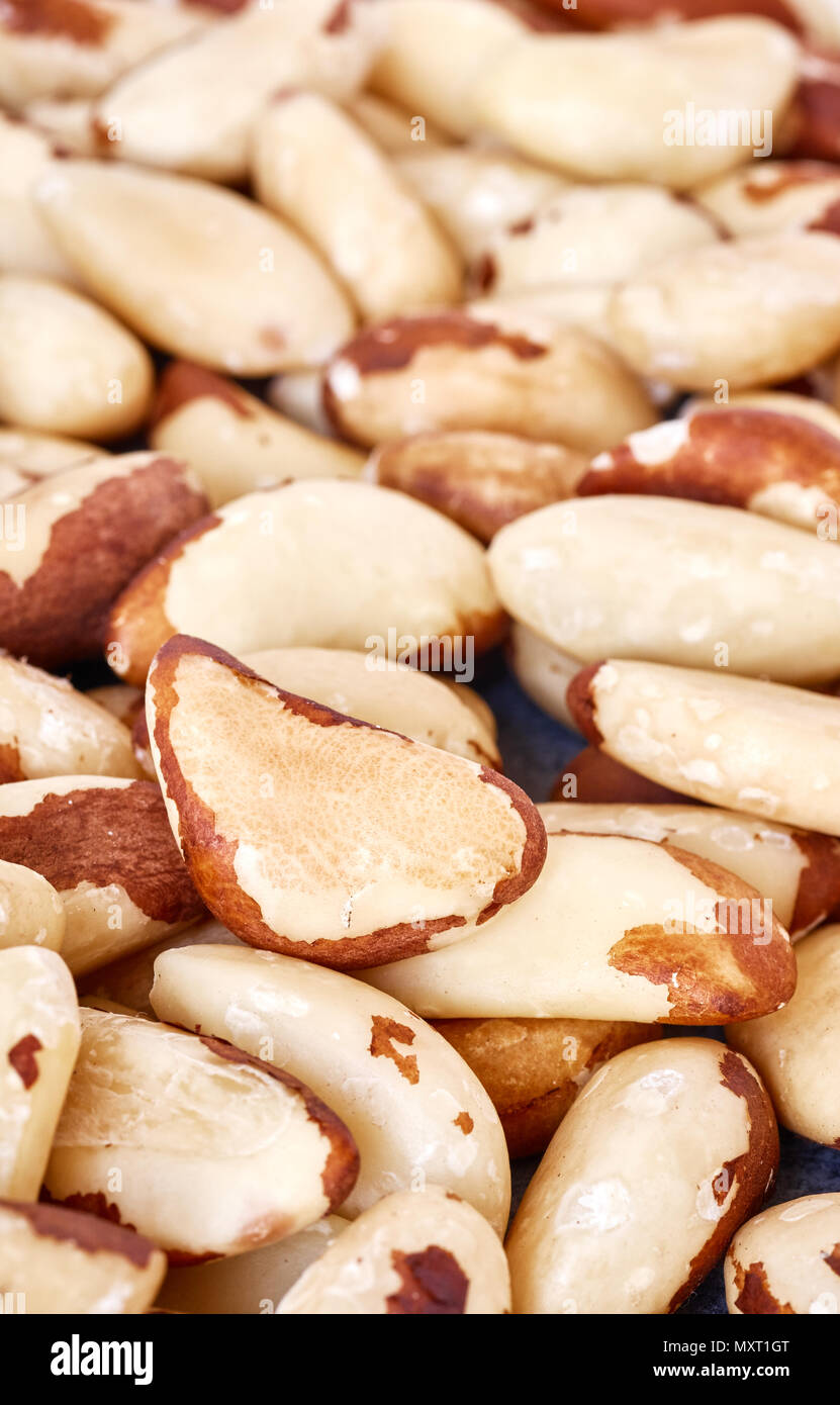 Close up picture of Brazil nuts, food background Stock Photo - Alamy