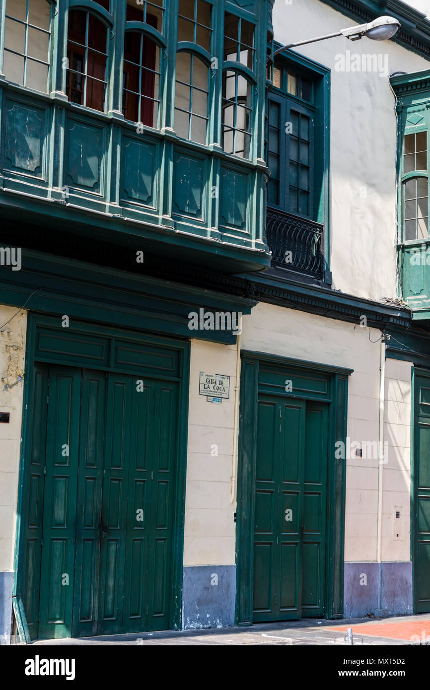 Colonial architecture in Lima city, Peru Stock Photo - Alamy