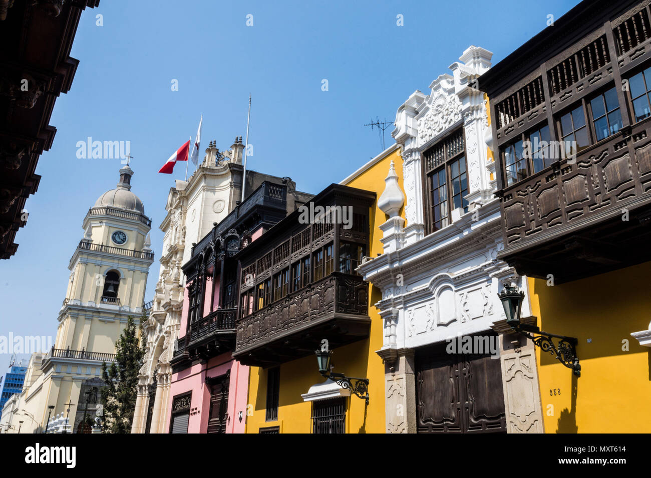 Colonial architecture in Lima city,Goyeneche Palace and the Ucayali ...