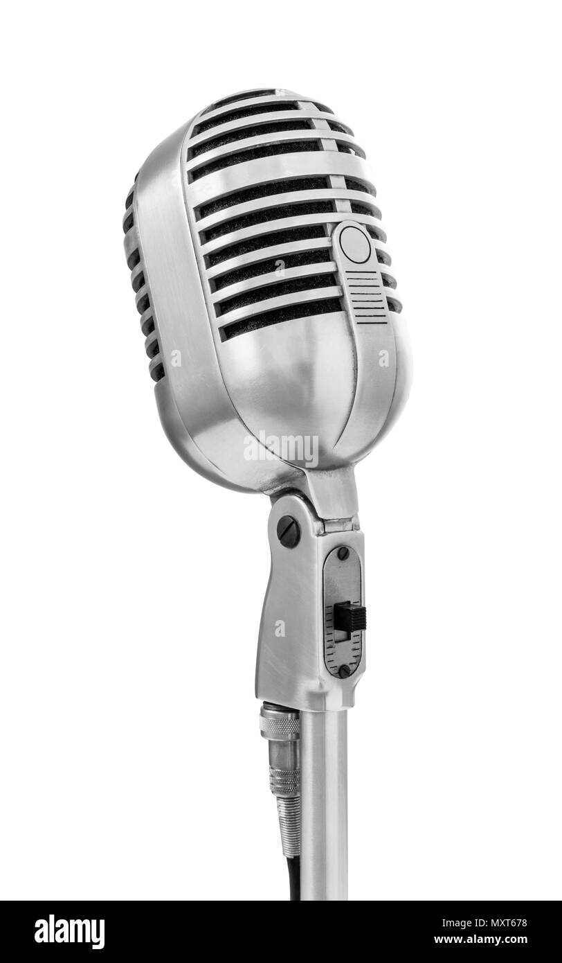 Vintage microphone stand hi-res stock photography and images - Alamy