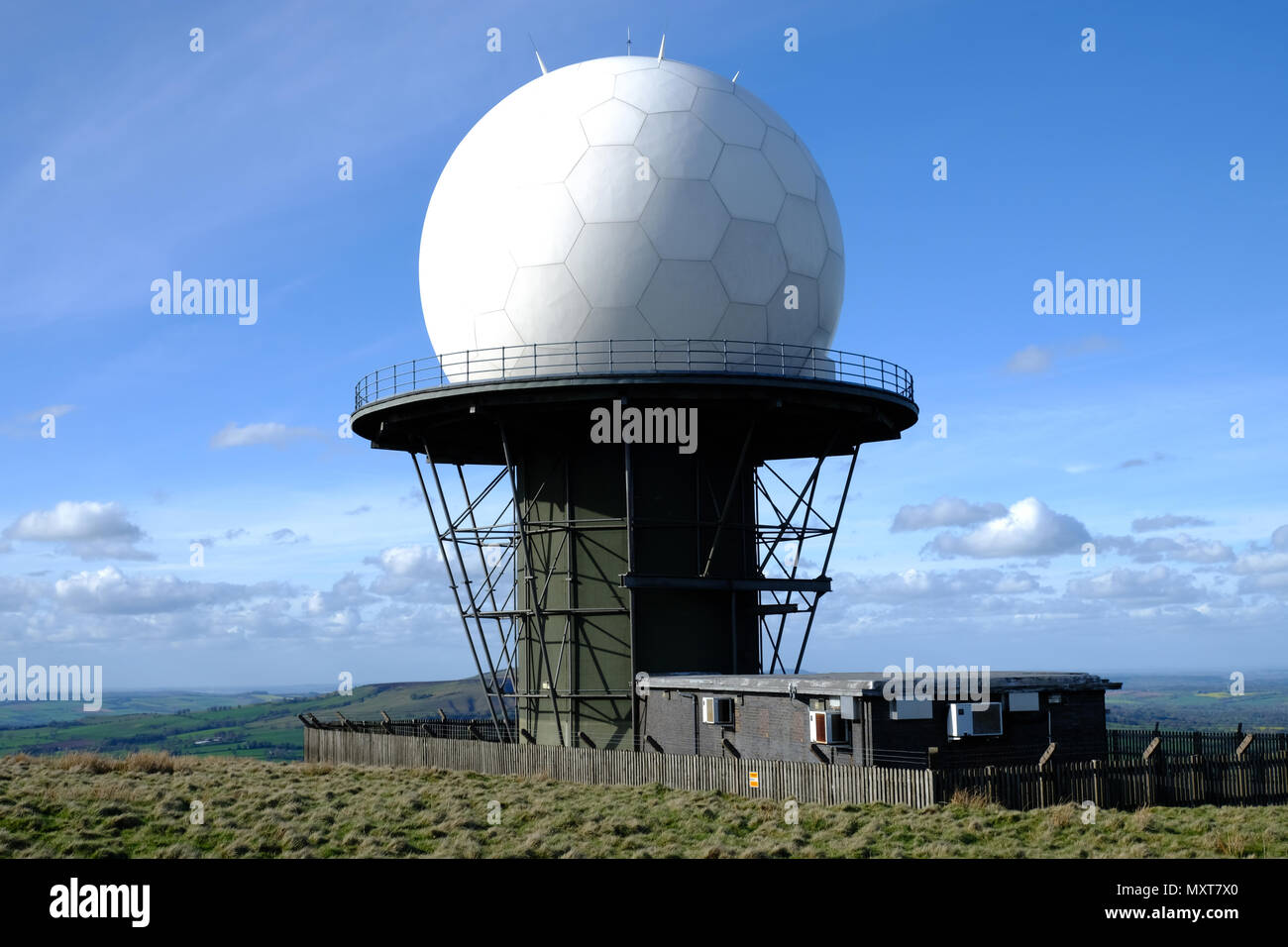 NATS air traffic control radar station on Titterstone Clee hill ...