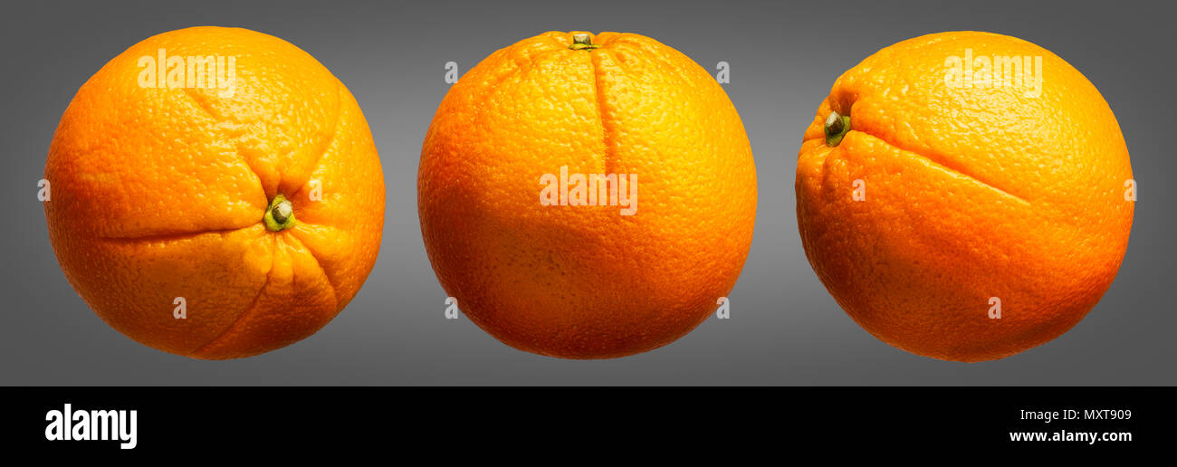 Group of oranges fruit isolated on grey background Stock Photo - Alamy