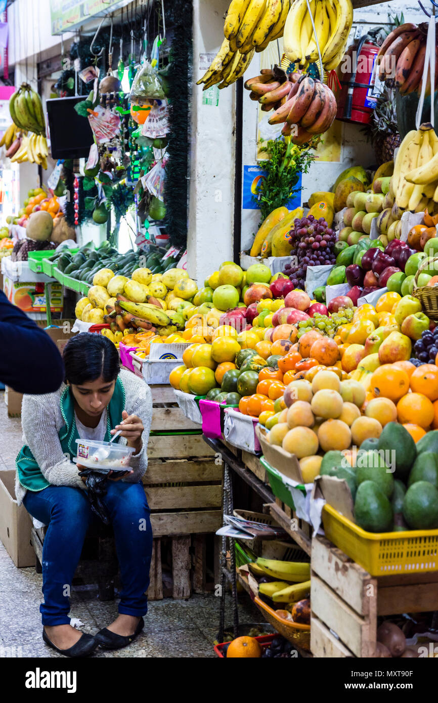 Central market of Lima city. Peru Stock Photo - Alamy