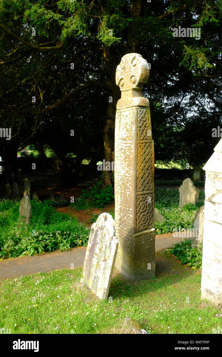 The Celtic Cross at Nevern, Pembrokeshire Stock Photo - Alamy