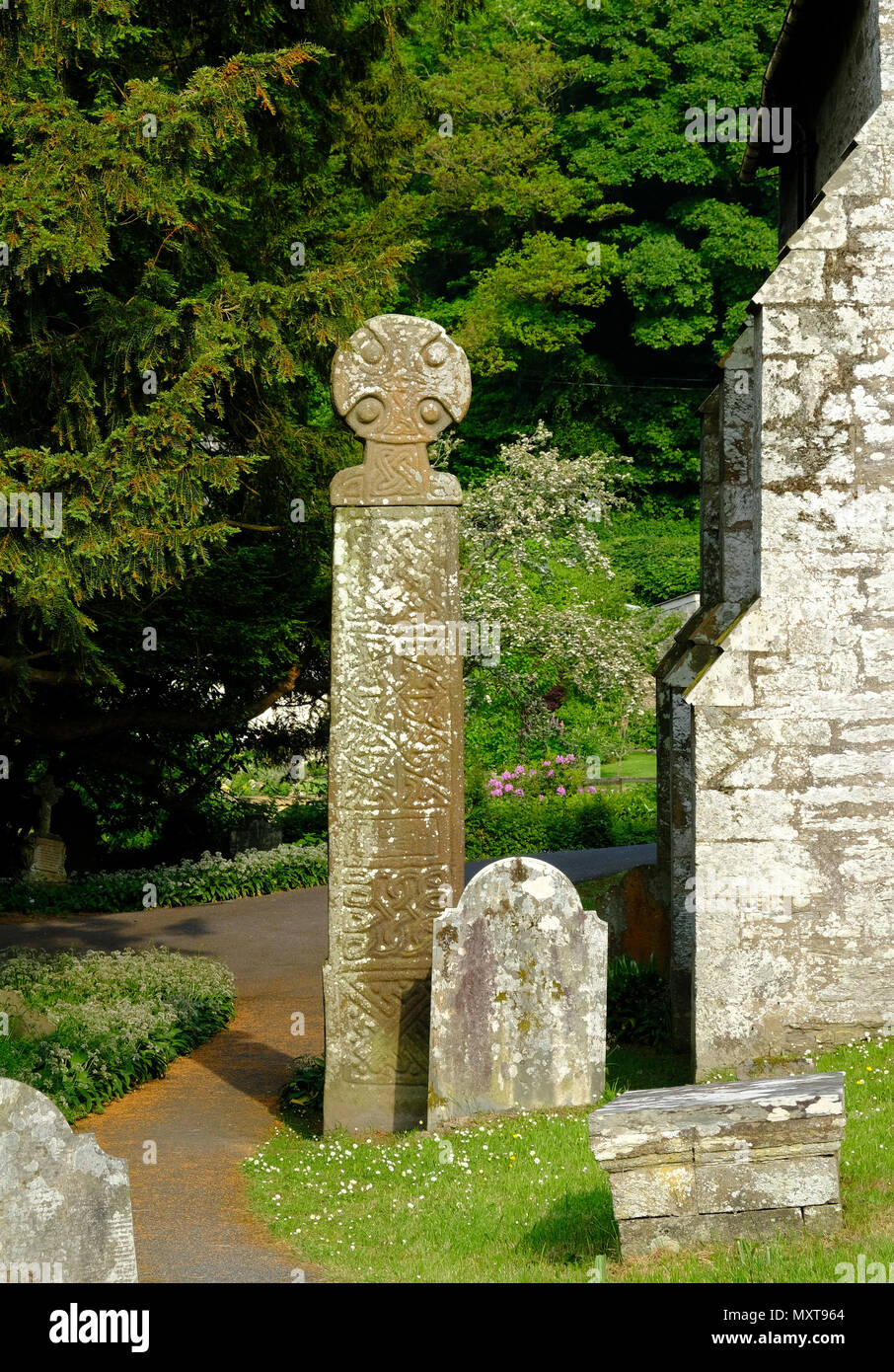 The Celtic Cross at Nevern, Pembrokeshire Stock Photo - Alamy
