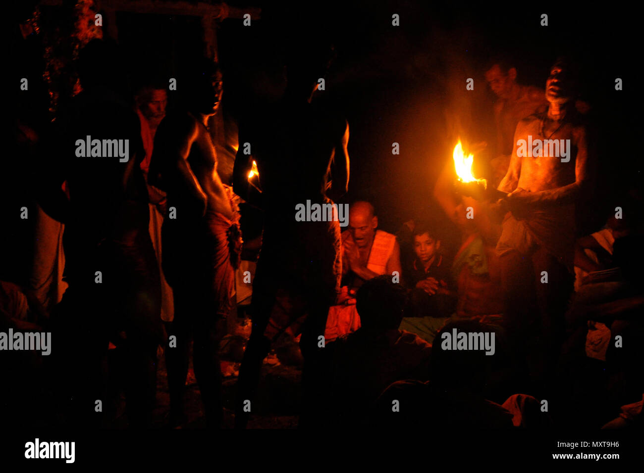 India, Orissa, Rananpur, traditional festival, fire rite Stock Photo ...