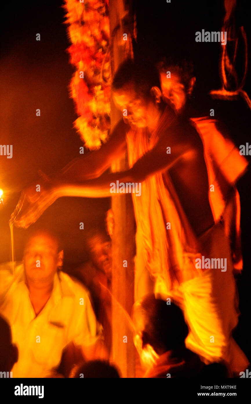 India, Orissa, Rananpur, traditional festival, fire rite Stock Photo ...