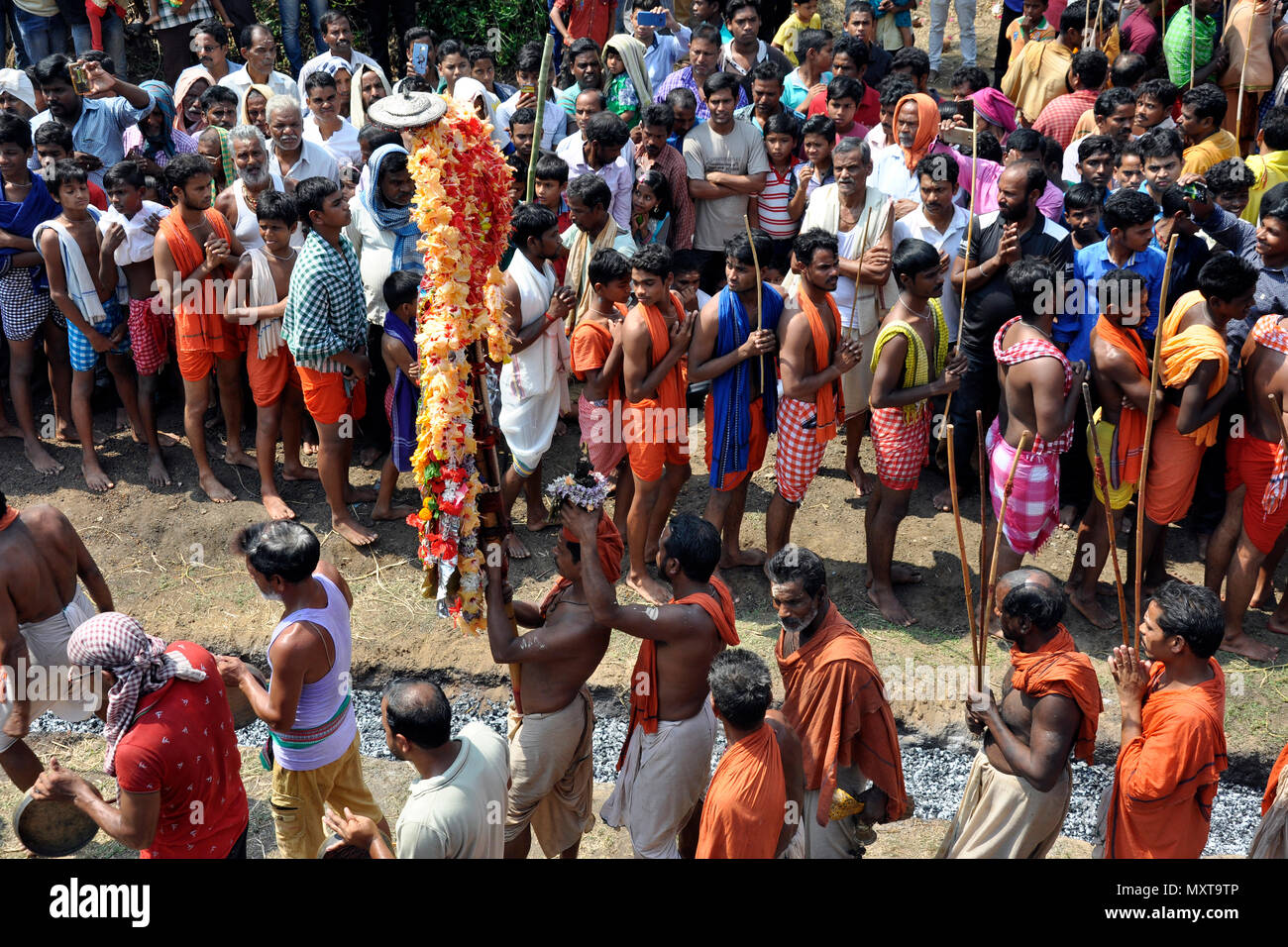 India, Orissa, Rananpur, traditional festival, fire rite Stock Photo ...