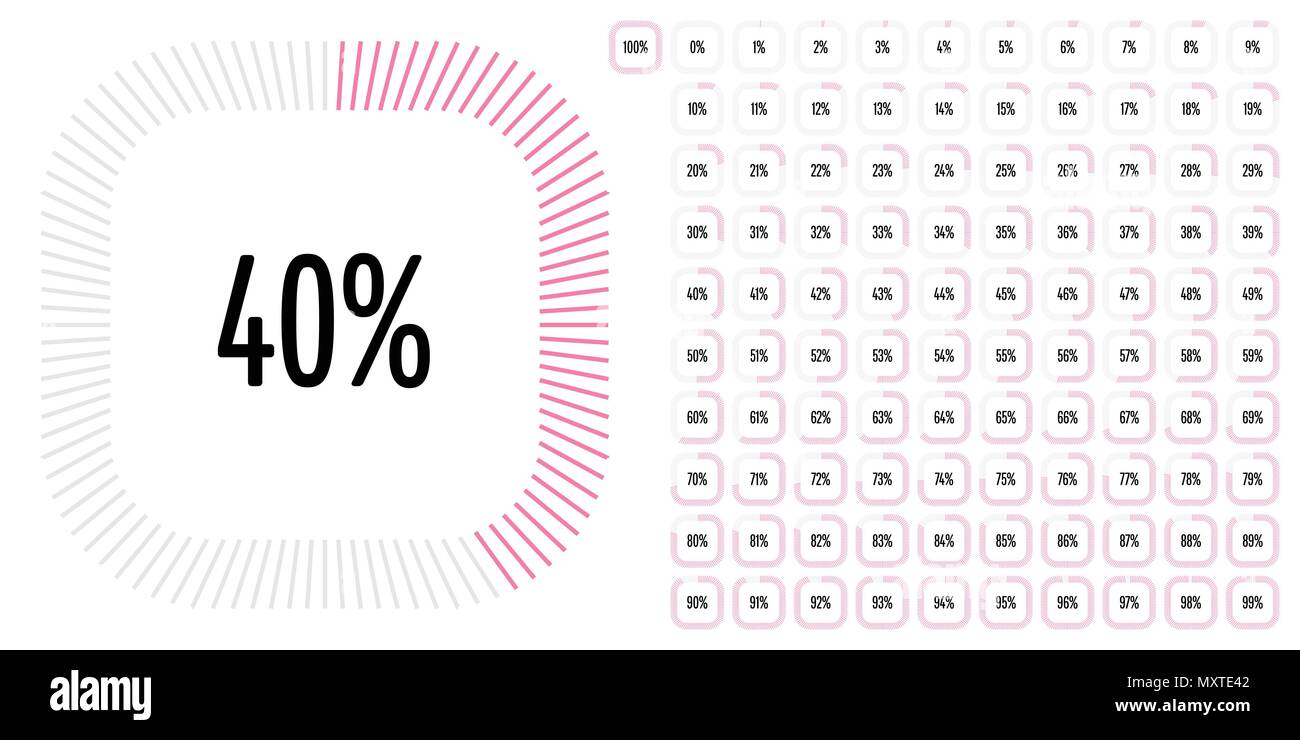 Percentage diagrams set infographic Cut Out Stock Images & Pictures - Alamy