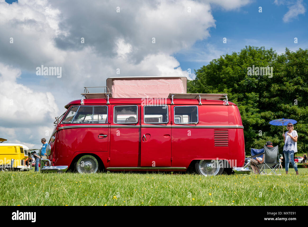 1967 VW Split Screen Volkswagen camper van at a VW show. Stoner Park ...