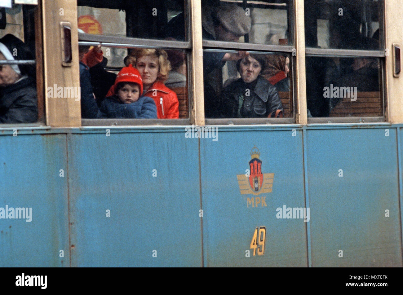 Bus passengers 1970s hi-res stock photography and images - Alamy