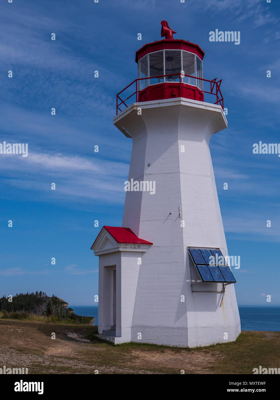 Cap-Gaspe lighthouse, Le Graves Trail, Forillon National Park, Gaspe ...