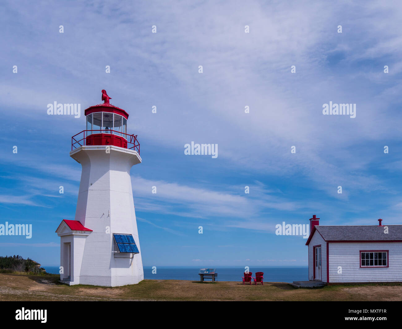 Cap-Gaspe lighthouse, Le Graves Trail, Forillon National Park, Gaspe ...