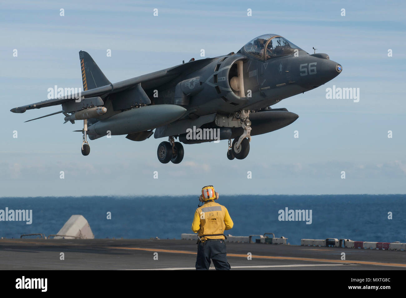 161206-N-BD308-033 MEDITERRANEAN SEA (Dec. 6, 2016) An AV-8B Harrier ...