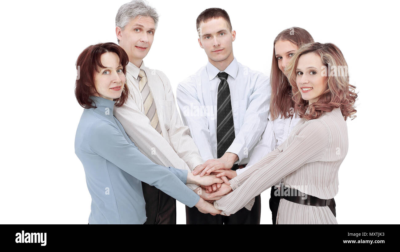 Successful business team bonding and working together Stock Photo - Alamy